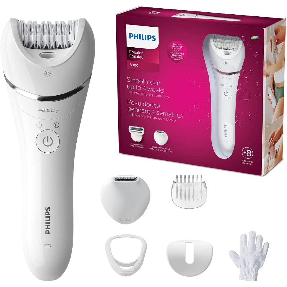 Depiladora Inalámbrica con 6 Accesorios Philips BRE715 | Beneser